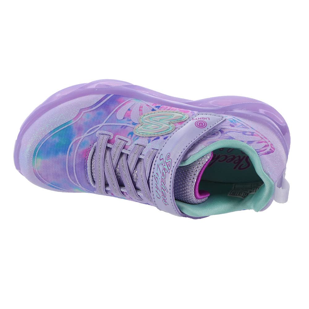 Skechers Kids Girls Twisty Ice Sneaker, Lavender/Multi, 2 Little Kid