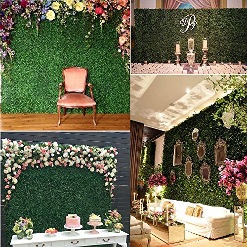 DearHouse 8 Pieces 20"x 20" Artificial Boxwood Panels Topiary Hedge Plant, Privacy Hedge Screen UV Protected Suitable for Outdoor, Indoor, Garden, Fence, Backyard and Decor