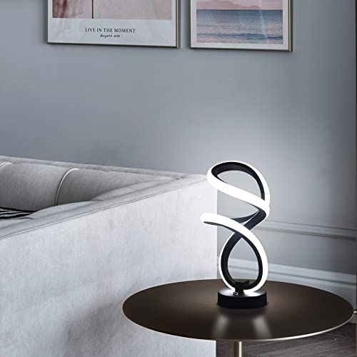 AVANLO Modern Table Lamp, RGB Touch Spiral Bedside Lamp, Unique Dimmable LED Table Lamp for Bedroom, Cool Desk Nightstand Lamps for Living Room Office Home Decor Ideal Gifts (Art Deco)