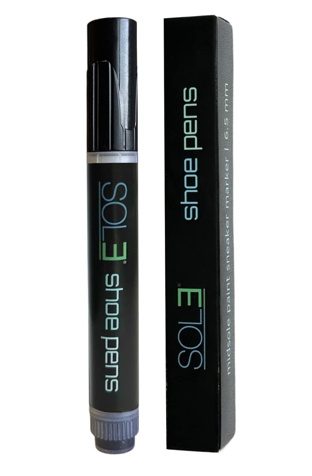 SOL3 Shoe Pens™ Premium Midsole Marker Sneaker Paint for Leather, Canvas, Suede & Knit Shoes (Black)