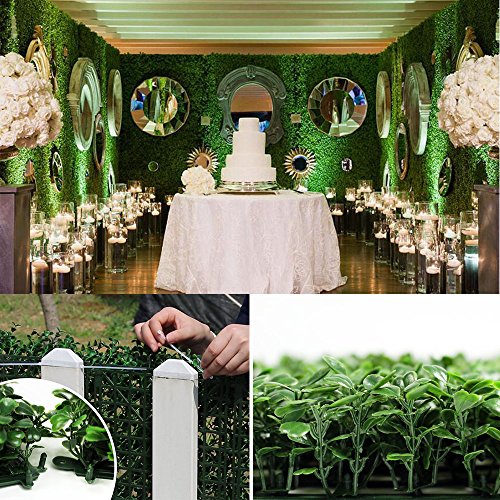 DearHouse 8 Pieces 20"x 20" Artificial Boxwood Panels Topiary Hedge Plant, Privacy Hedge Screen UV Protected Suitable for Outdoor, Indoor, Garden, Fence, Backyard and Decor