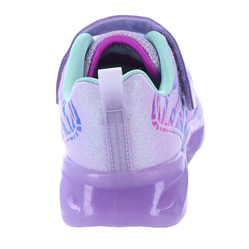 Skechers Kids Girls Twisty Ice Sneaker, Lavender/Multi, 2 Little Kid
