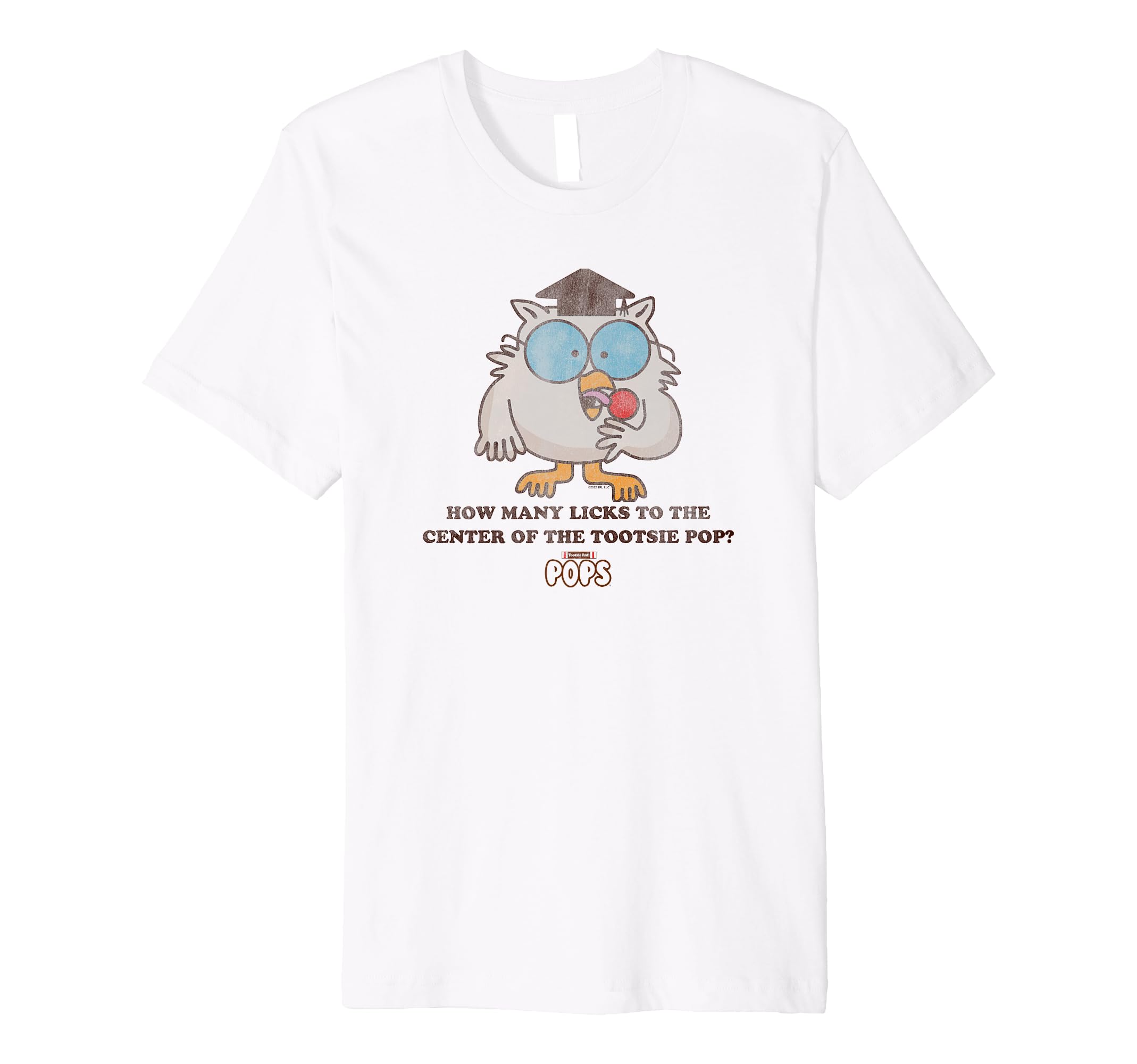 Tootsie Roll Pop Owl How Many Licks To The Center Premium T-Shirt
