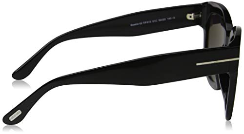 Tom Ford FT0613 01C Shiny Black Beatrix Square Sunglasses Lens Category 3 Lens, 52-22-140