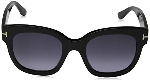 Tom Ford FT0613 01C Shiny Black Beatrix Square Sunglasses Lens Category 3 Lens, 52-22-140
