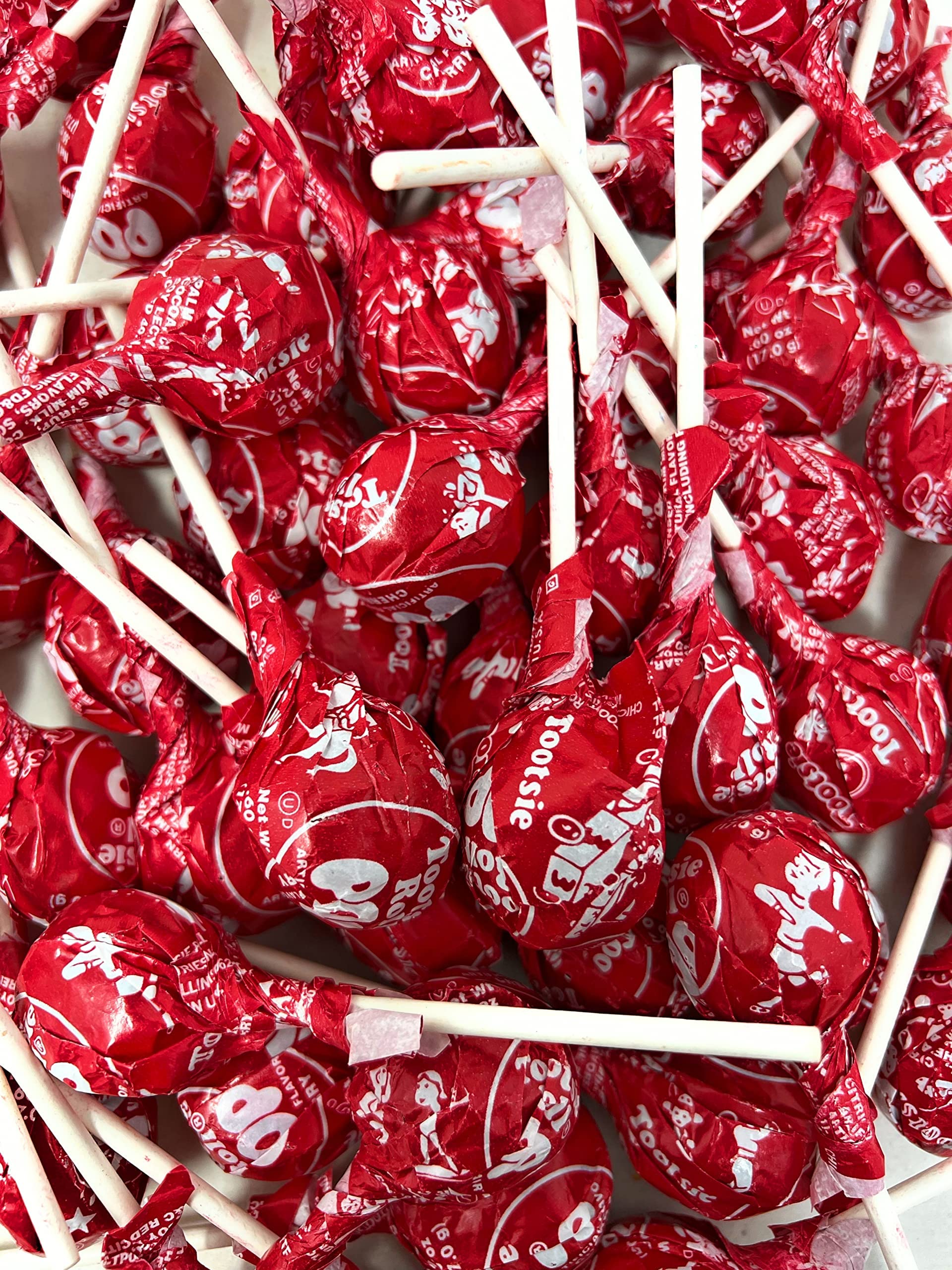Cherry Red Tootsie Pops Bulk Candy 50+ Count Lollipops Suckers Variety Value Pack Aprox. 2.25 lbs (36 Oz)