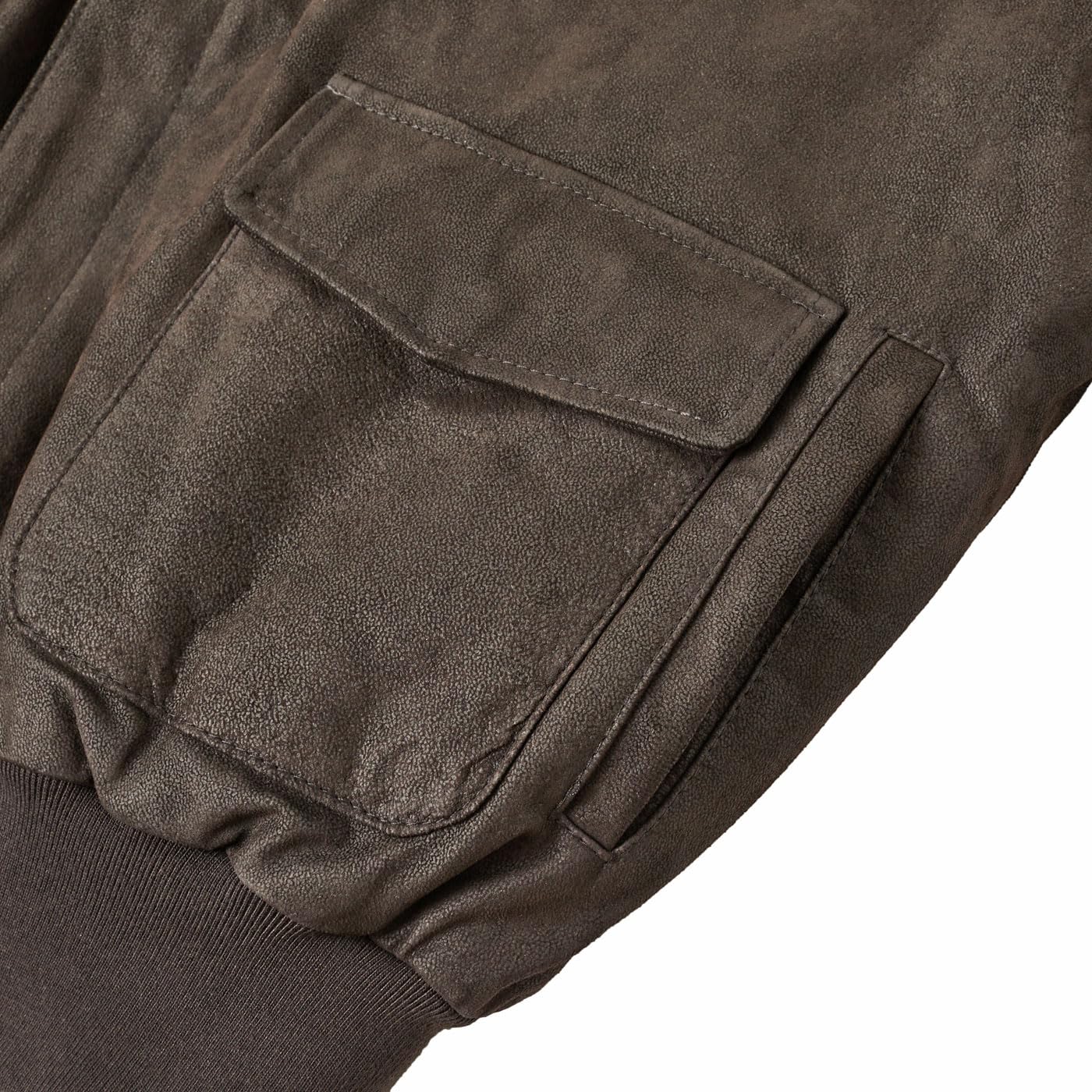 Landing Leathers Men's Air Force A-2 Leather Flight Bomber Jacket Distressed Brown XX-Large