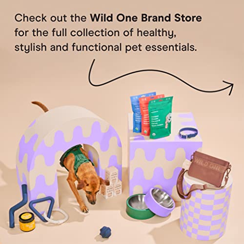 Wild One Poop Bag Holder and Dispenser for Dogs with Leash Attachment, Leak Proof, Easy Twist Top for Refills, Includes 1 Roll, Black