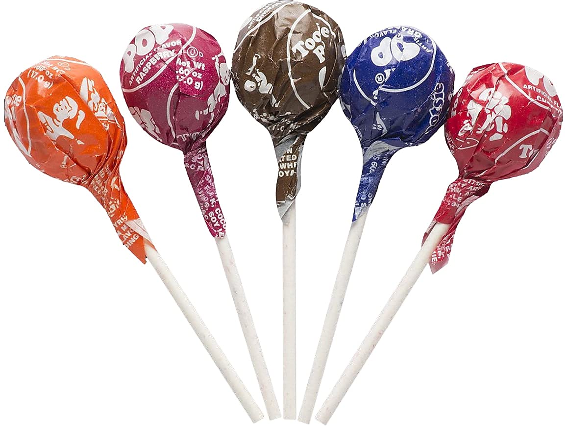 Tootsie 0508 Tootsie Pops, 0.6 oz, Assorted Flavors, 100/Box