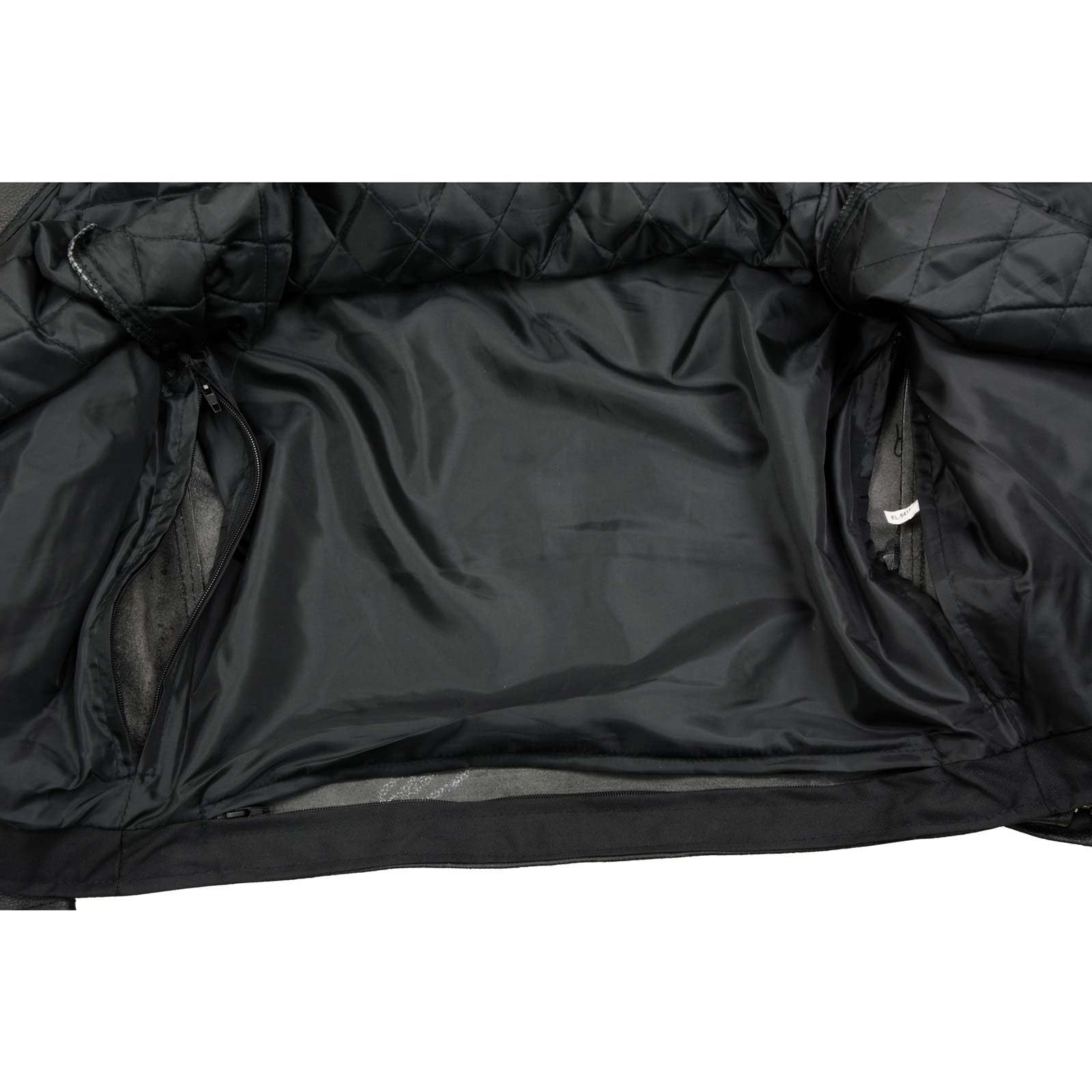EVENT LEATHER EL5411 Men's Black Classic Side Lace Motorcycle Leather Jacket – Motorcycle Riding Jackets - X-Large