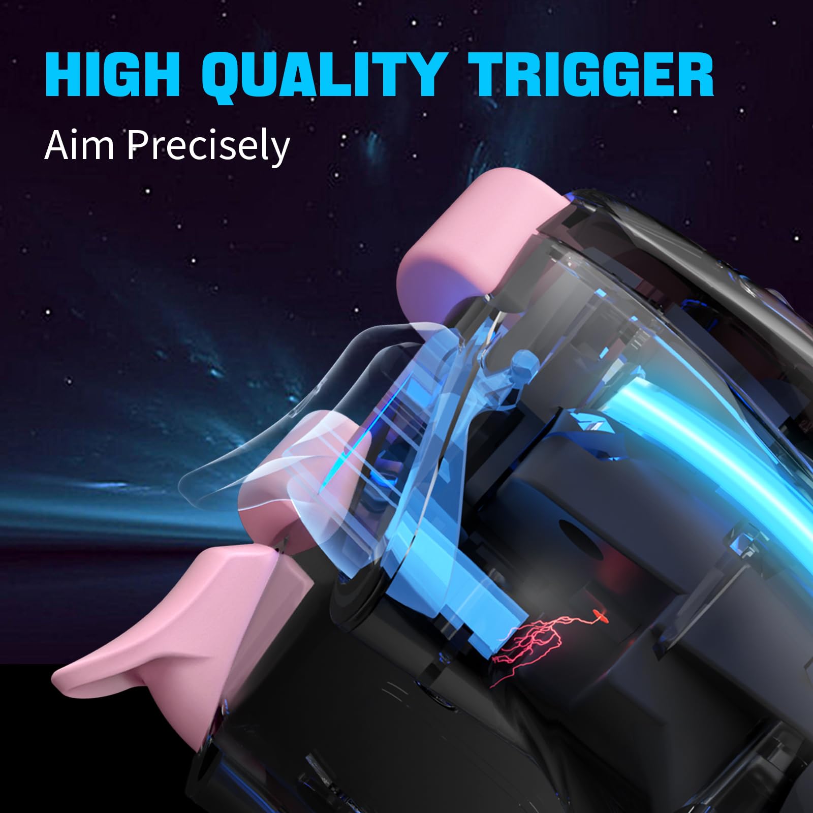 Honghao Controllers for PS4,Pink Wireless PS4 Remote Controller with Hall 3D Joystick, Dual 4 Shock RGB Custom Game Controllers for Playstation 4/PS4/PS4 Pro/PS4 Slim (Pink)