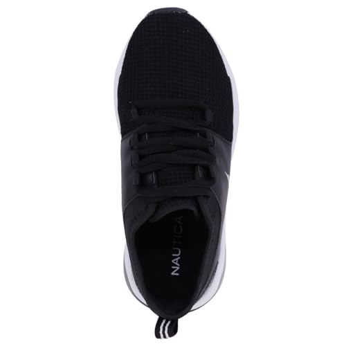 Nautica Kids Boys-Girls Sneaker Comfortable Running Shoes-Forge Pond 2-Black Matte Size-13