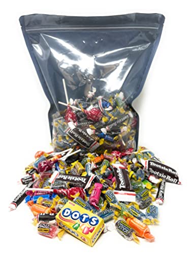 Assorted Bulk American Candy 6 Lb Jolly Hard Candy Mix and Tootsie Rolls Juniors Tootsie Snack Bars Tootsie Mini Dots Tootsie Pops Fruit Rolls 100+ Ct (96 Oz)
