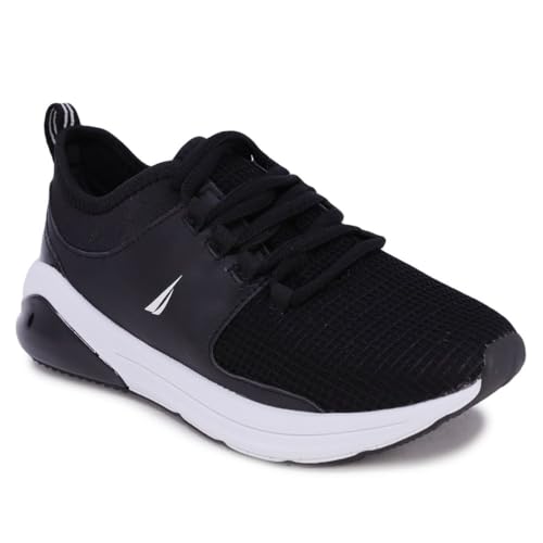 Nautica Kids Boys-Girls Sneaker Comfortable Running Shoes-Forge Pond 2-Black Matte Size-13