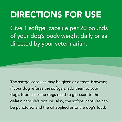 Nutramax Welactin Omega-3 Fish Oil Skin and Coat Health Supplement Liquid for Dogs, 120 Softgels