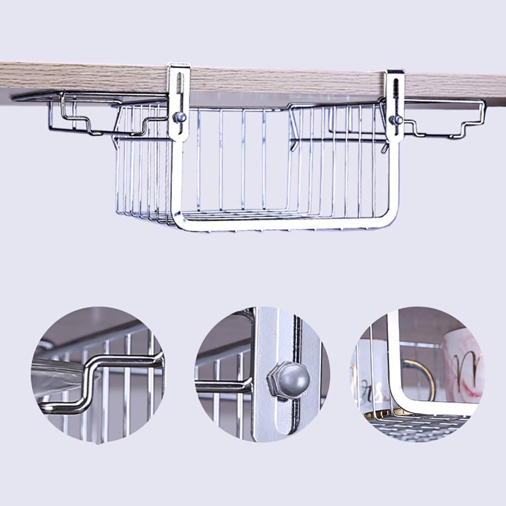 ZUQIEE Household Items Wine Glass Holder Under Shelf Wine Rack Shelf Inserts for Cupboard Stainless Steel Goblet Rack Red Wine Cup Holder Kitchen Cabinet Hanging Wine Rack