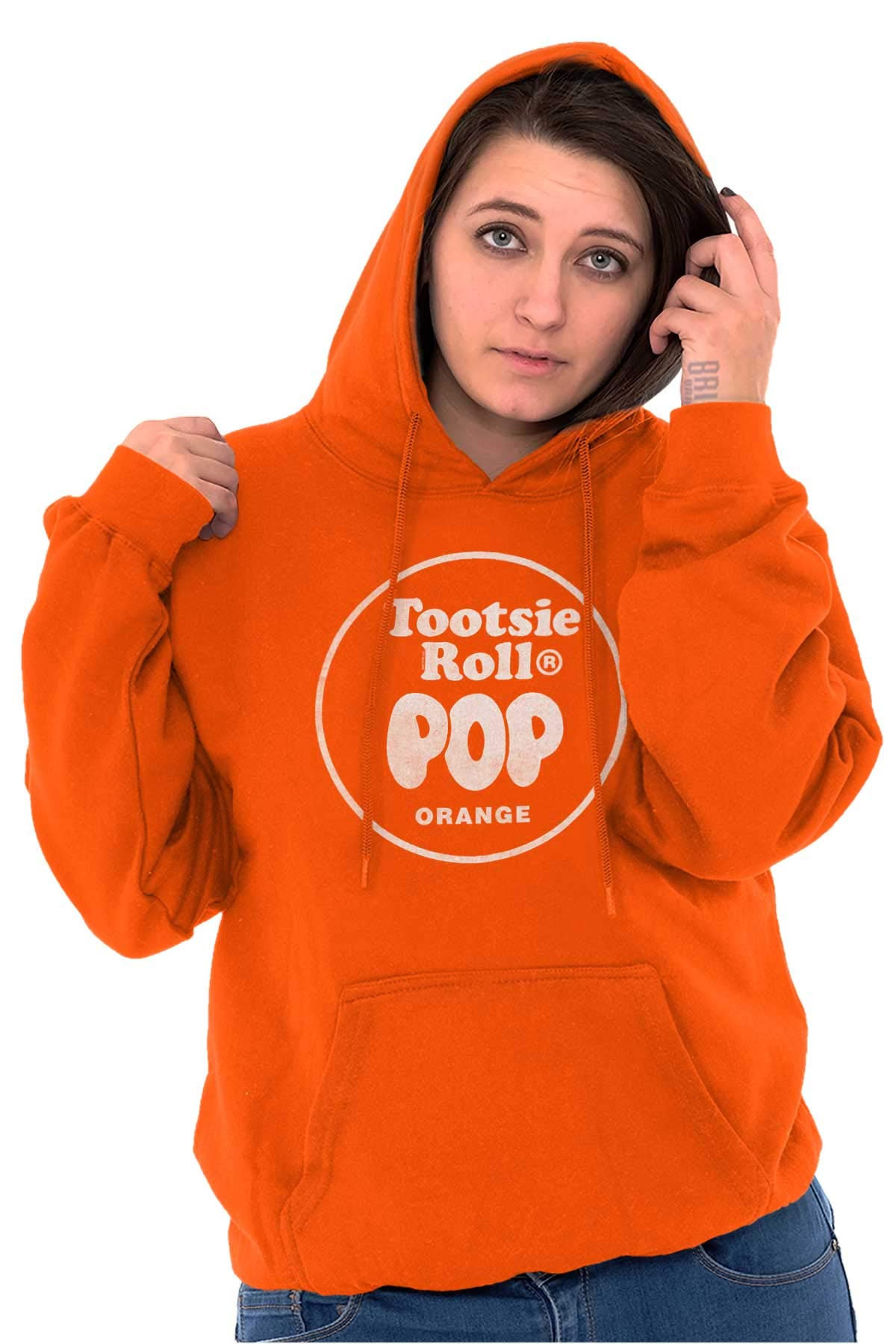 Brisco Brands Tootsie Roll Pop Orange Flavor Hoodie Sweatshirt Women Men