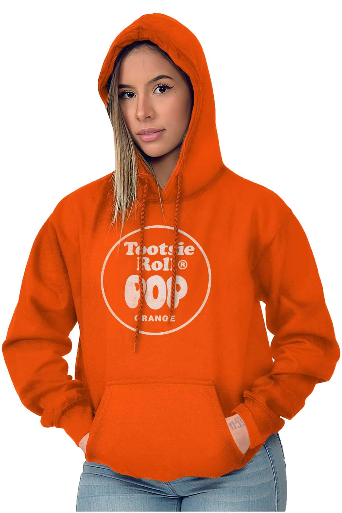 Brisco Brands Tootsie Roll Pop Orange Flavor Hoodie Sweatshirt Women Men