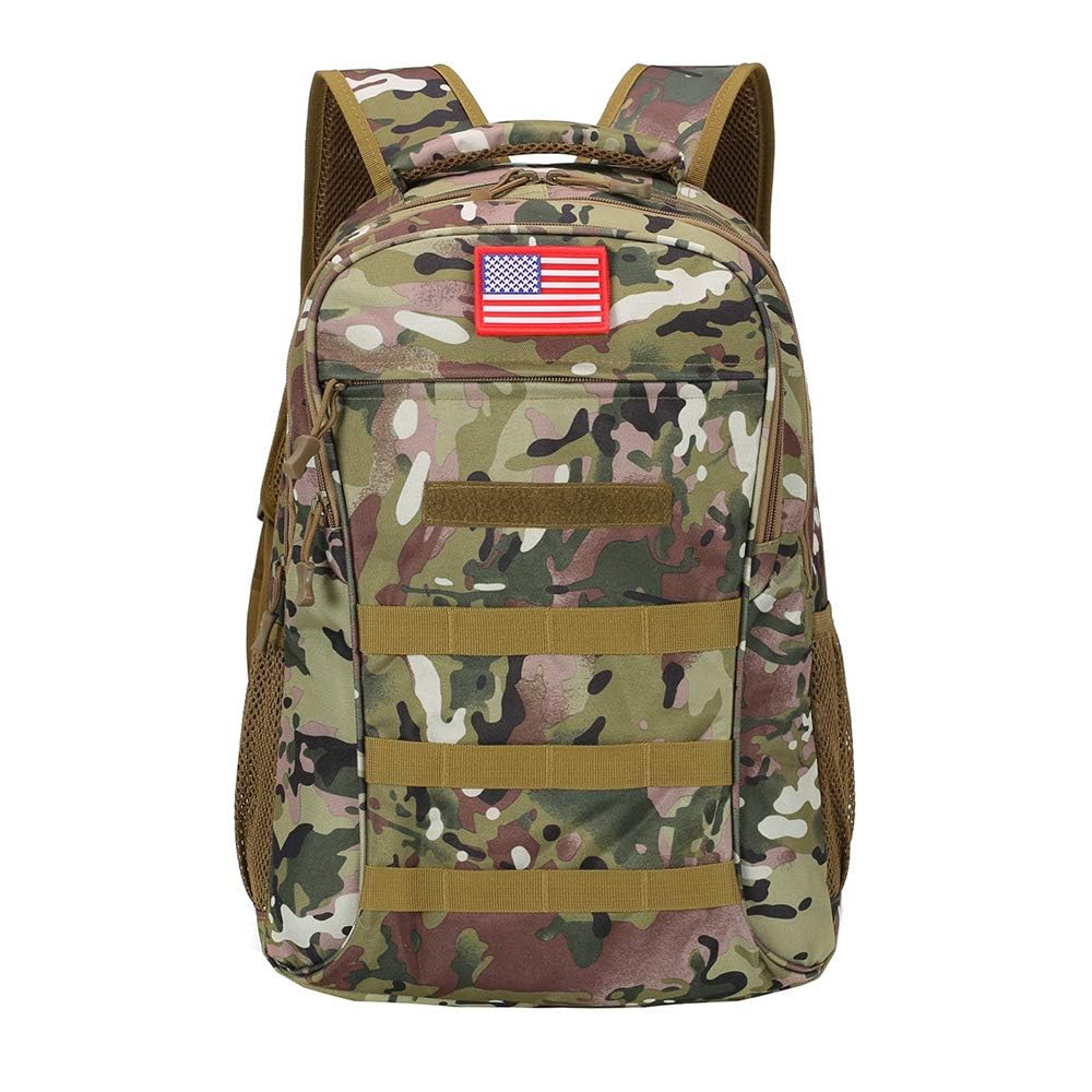 outdoor plus Camo Backpack,Military Boys Backpacks for School,40LArmy Bookbag with USB Charging Port Waterproof