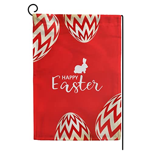 My Little Nest Seasonal Garden Flag Happy Easter Eggs Vertical Garden Flags Double Sided for Home Farmhouse Yard Holiday Flag Outdoor Decoration Banner 12"x18"