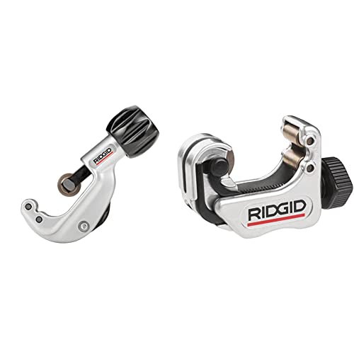RIDGID 31622 Model 150 Constant Swing Tubing Cutter, 1/8-inch to 1-1/8-inch Tube Cutter & 32985 Model 104 Close Quarters Tubing Cutter, 3/16-inch to 15/16-inch Tube Cutter