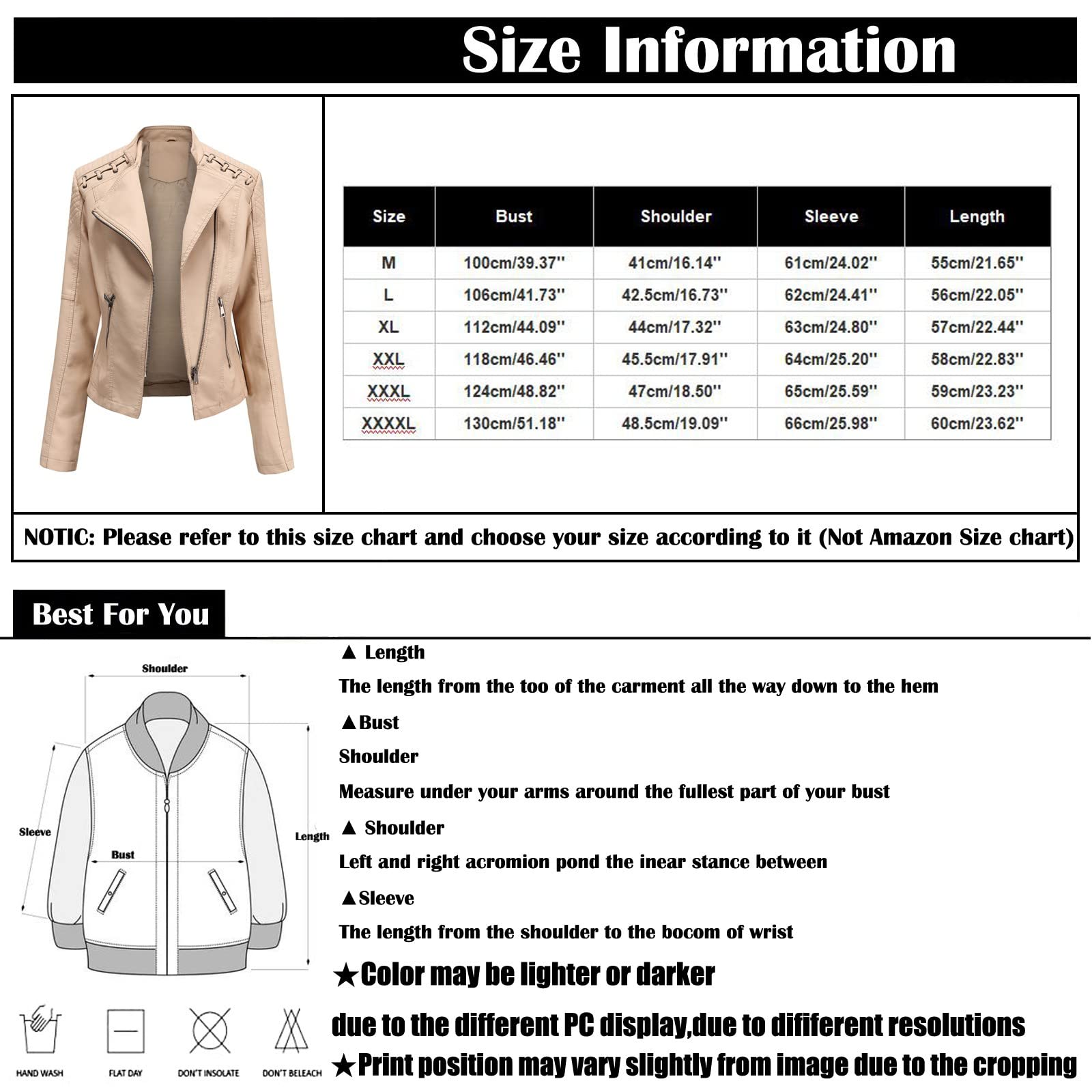 SERYU Leather Jacket for Women Zip Leather Motorcycle Jacket Plus Size Faux Leather Tops Lightweight Short Coat