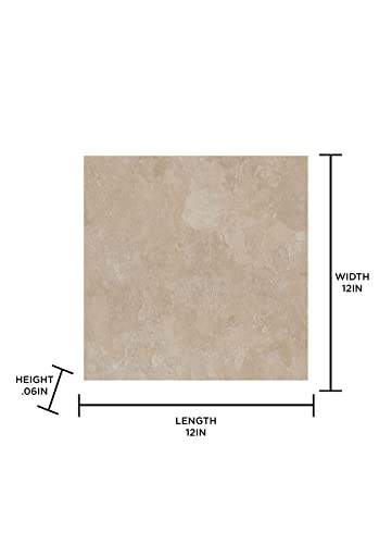 FloorPops FP3325 Canyon Peel & Stick Floor Tiles, Brown