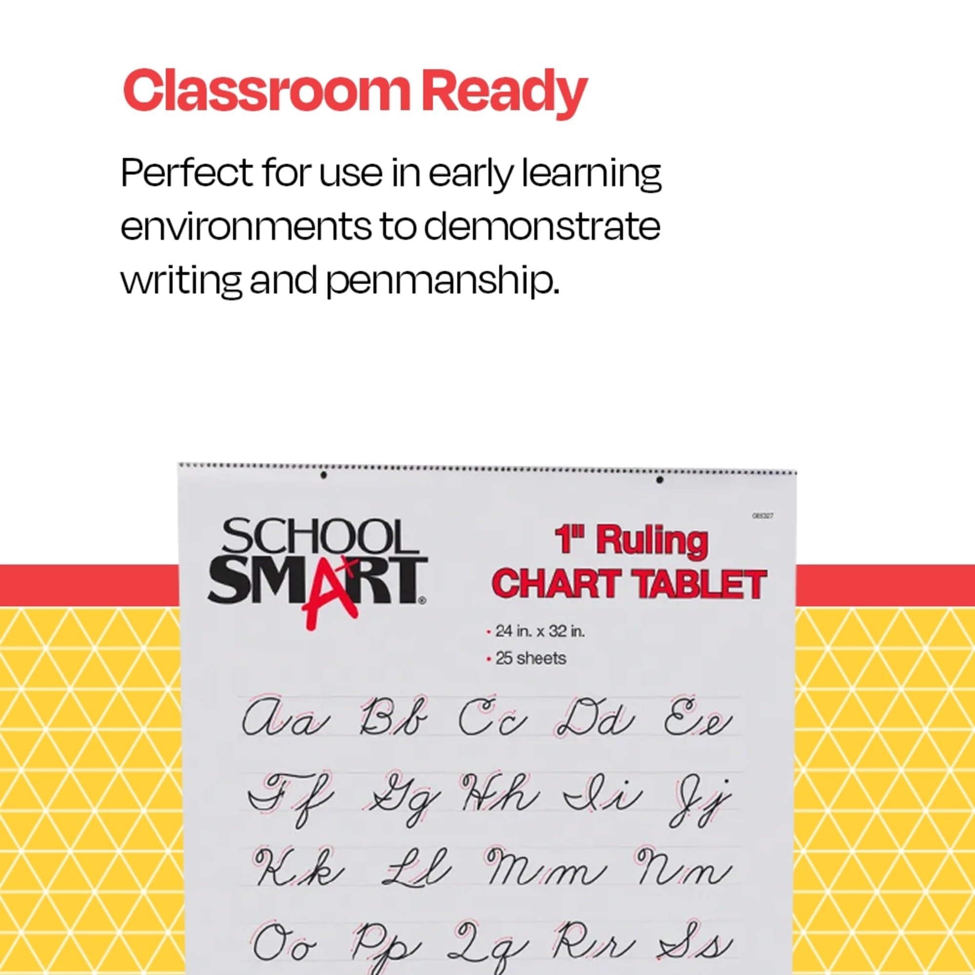 School Smart - 85327 Chart Tablet, 24 x 32 Inches, 1 Inch Rule, 25 Sheets