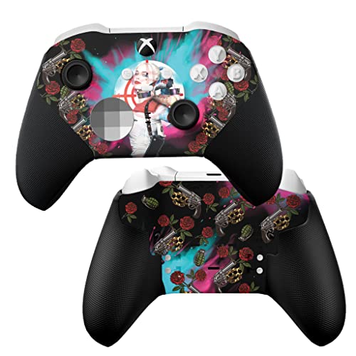DreamController Harly Quinn X-box Elite Controller Series 2 Core Limited Edition Custom Elite Core Controller for X-box One/Series X/S Made with Advanced HydroDip Paint Technology (Not Just a Skin)