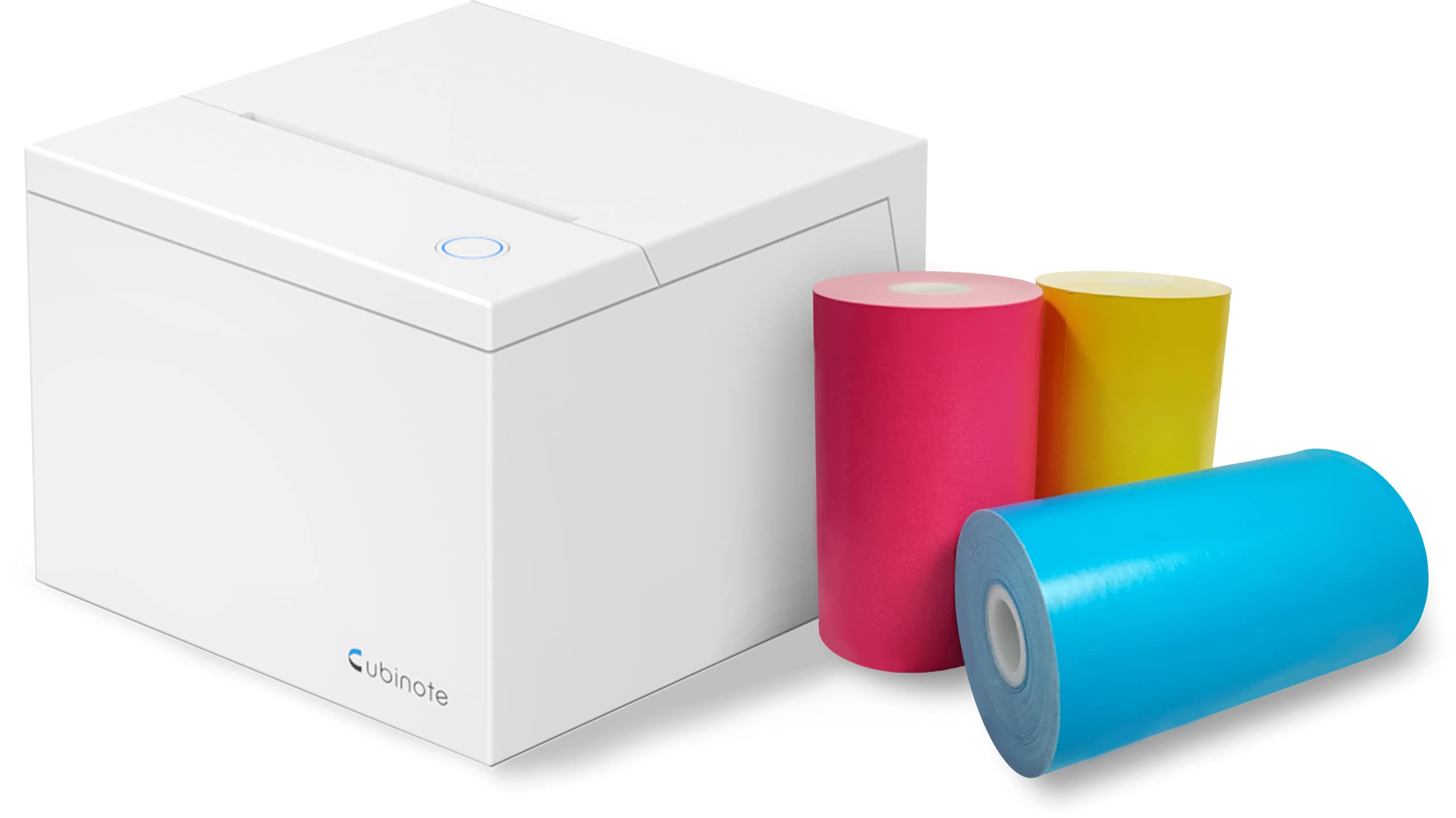 Cubinote Pro Thermal Printer | Inkless Sticky Note Printer | Photo Printer | Wi-Fi and Bluetooth Mode | Compatible with iPhone and Android (White)
