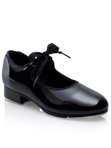 Capezio girls Jr. Tyette Tap Shoe, Black Patent, 1 M US Little Kid