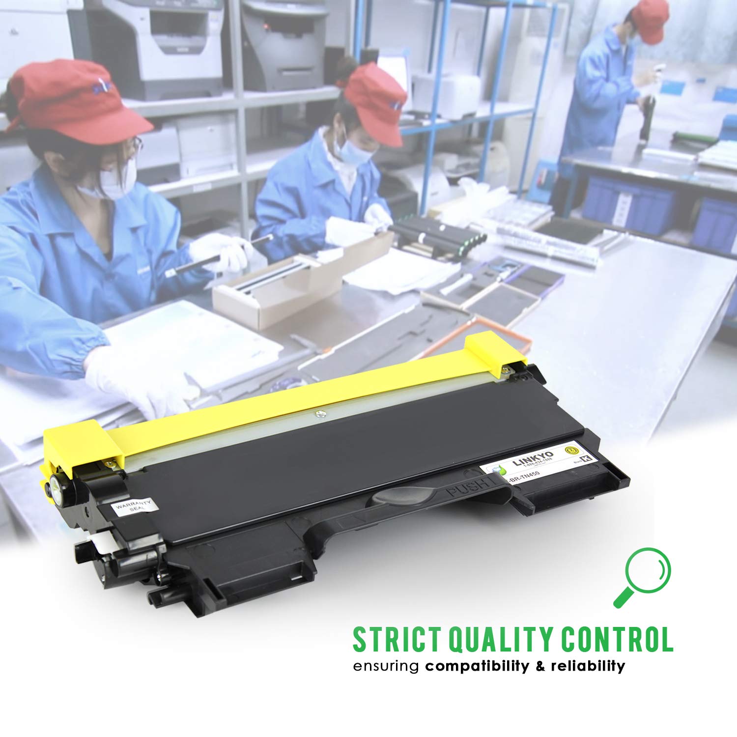 LINKYO Compatible Toner Cartridge Replacement for Brother TN450 TN-450 TN420 (Black, High Yield)