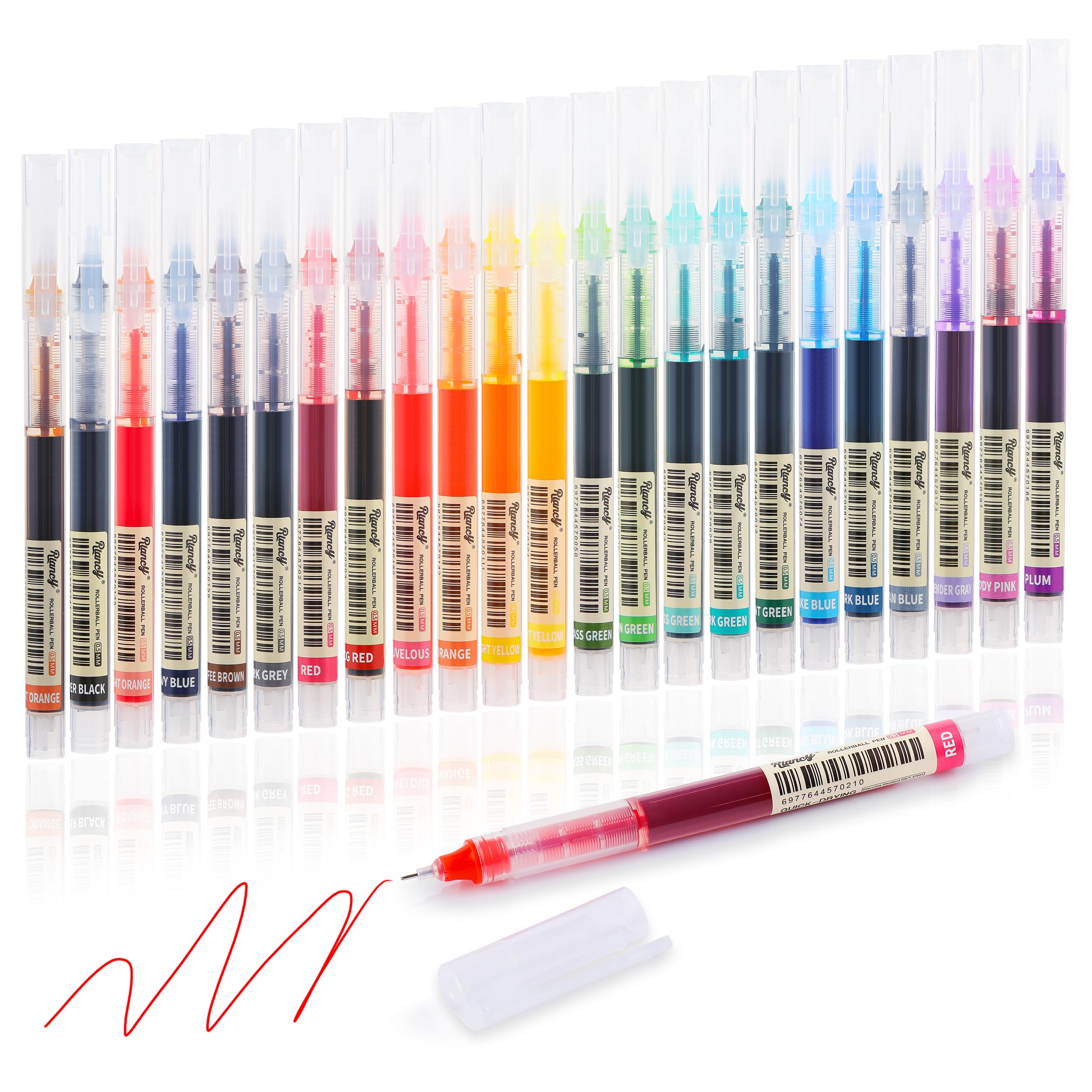 Colored pen rollerball pens fine point smooth writing gel pens 24PCS Assorted color pens for journaling supplies Sketching Note taking Coloring Drawing & Detailing Office Art Back to School Supplies