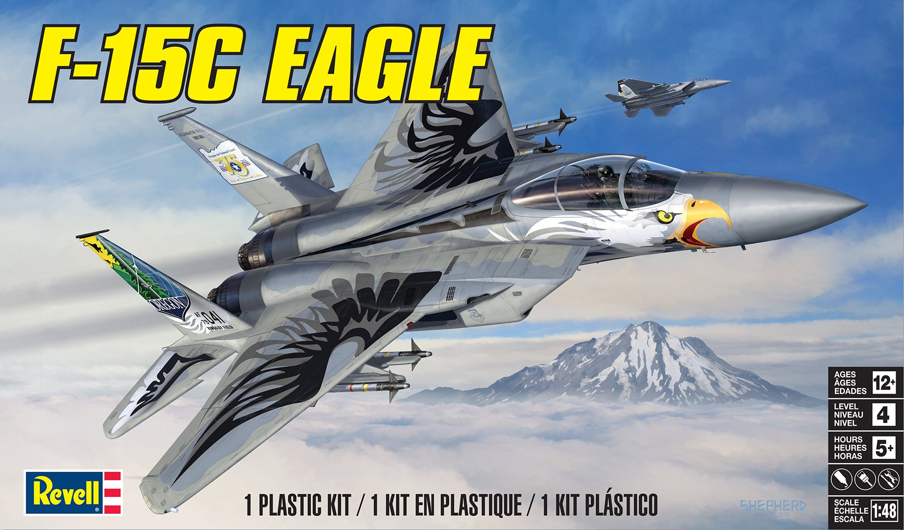 Revell F-15C Eagle Plastic Model Kit, Grey