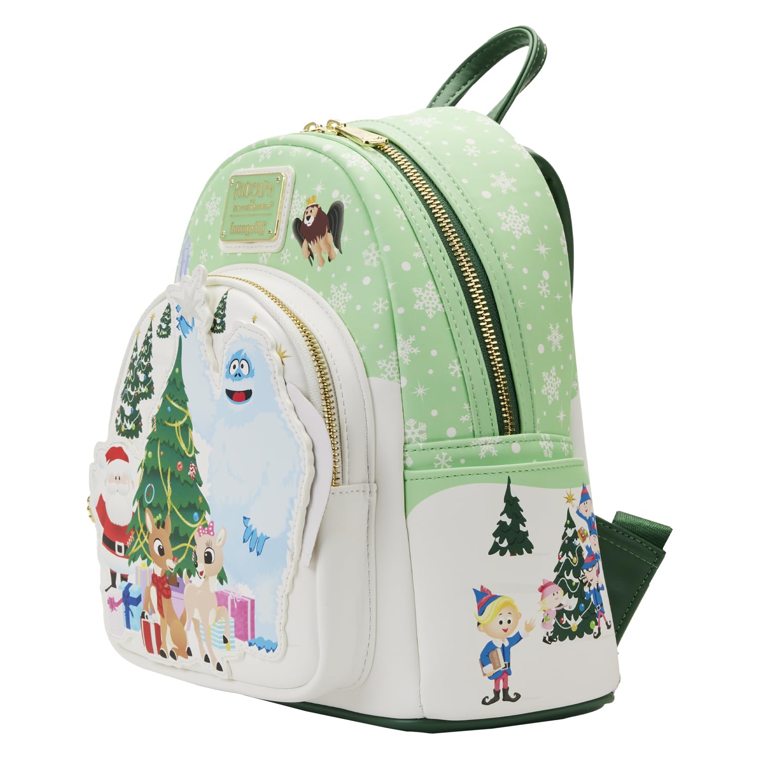 Loungefly Rudolph the Red Nosed Reindeer Holiday Group Double Strap Shoulder Bag