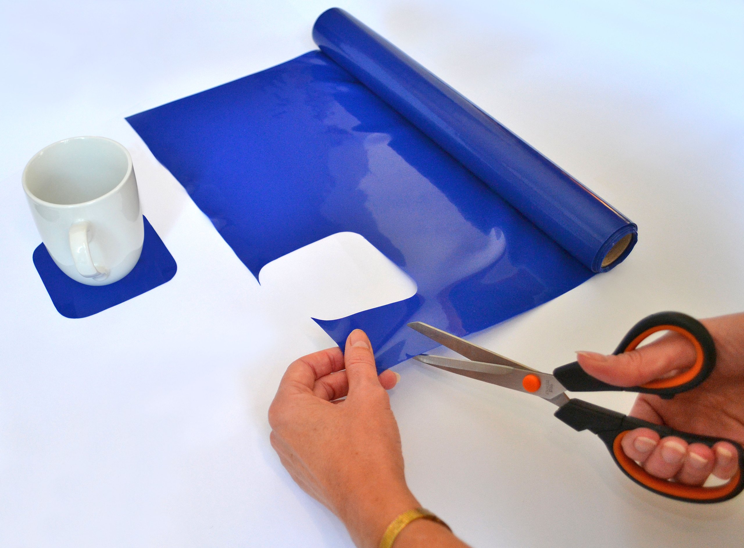 SP Ableware Tenura 100 Percent Silicone Non-Slip Roll, 6.5 Feet Length x 7.75 Inches Width - Blue (753762202)