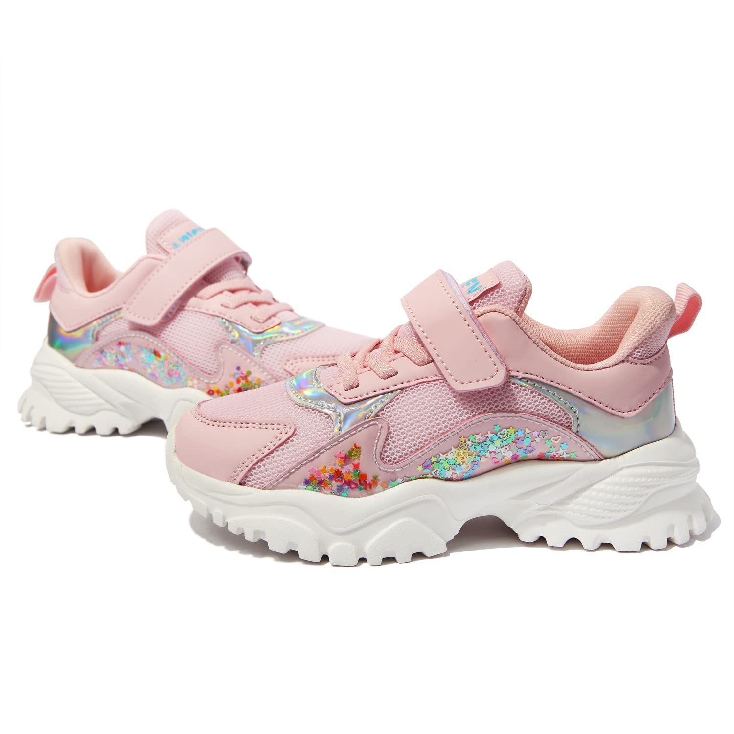 ADICIEN Kids Tennis Shoes Breathable Running Shoes Walking Shoes Fashion Sneakers Girls Little Kid 2 Pink