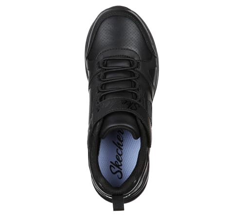 Skechers Girls Glimmer Kicks-School Struts Sneaker, Black/Black, 2 Little Kid