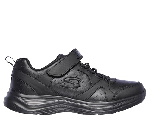 Skechers Girls Glimmer Kicks-School Struts Sneaker, Black/Black, 2 Little Kid