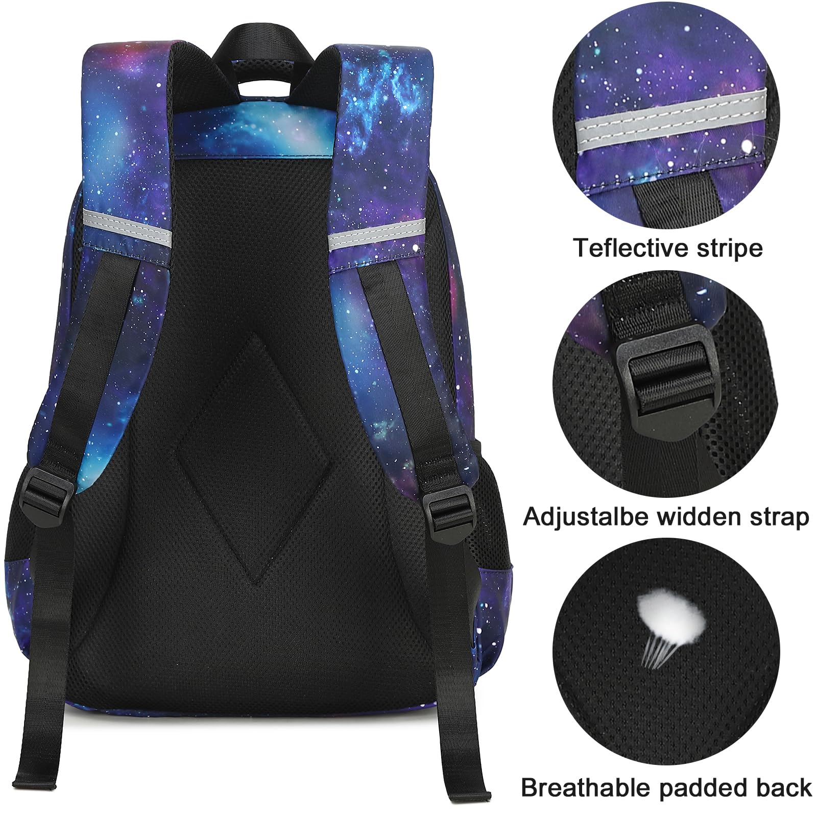 LEDAOU School Backpack Teen Boys Kids Bookbag Daypack School Bag (Baseball)