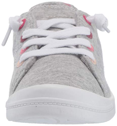 Roxy Girl's Bayshore Slip ON Sneaker Shoe, Grey Heather New, 2 Medium Youth US Big Kid
