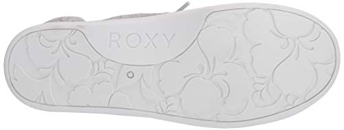 Roxy Girl's Bayshore Slip ON Sneaker Shoe, Grey Heather New, 2 Medium Youth US Big Kid