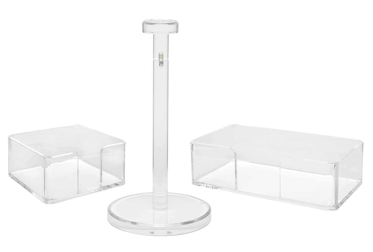 Guest Towel Holder Tray Bathroom Paper Hand Towels Caddy Basket Acrylic Holder Bathroom Accessories Clear Bathroom Storage and Organization or Dinner Napkin Holders 4.5" x 9" x 2.5 Made in USA