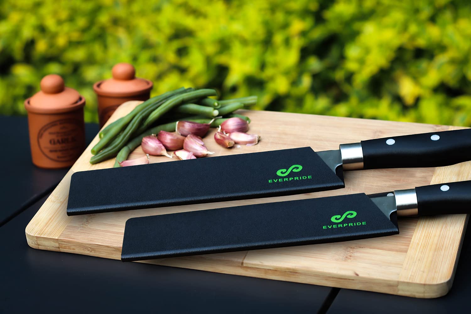 EVERPRIDE 10 Inch Chef Knife Sheath Set (2-Piece Set) Universal Blade Edge Cover Guards for Chef and Kitchen Knives β Durable, BPA-Free, Felt Lined, Sturdy ABS Plastic β Knives Not Included
