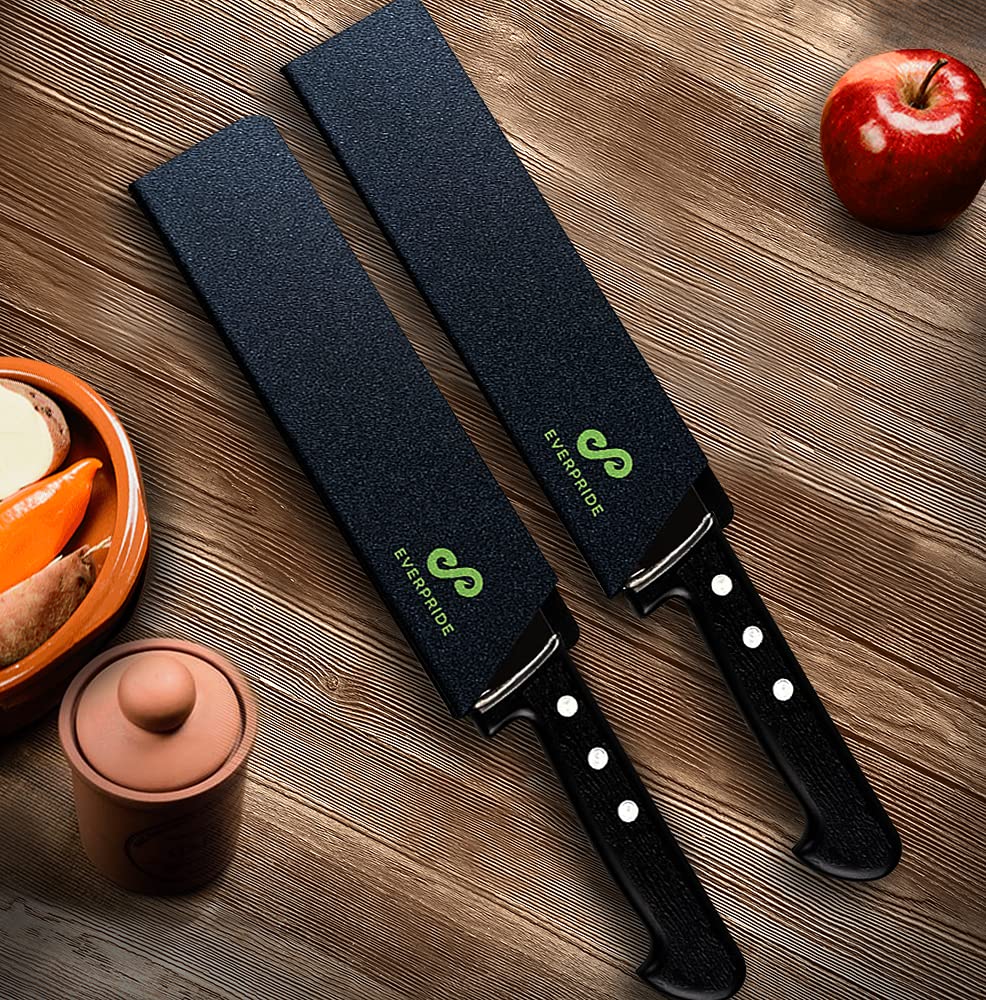 EVERPRIDE 10 Inch Chef Knife Sheath Set (2-Piece Set) Universal Blade Edge Cover Guards for Chef and Kitchen Knives β Durable, BPA-Free, Felt Lined, Sturdy ABS Plastic β Knives Not Included