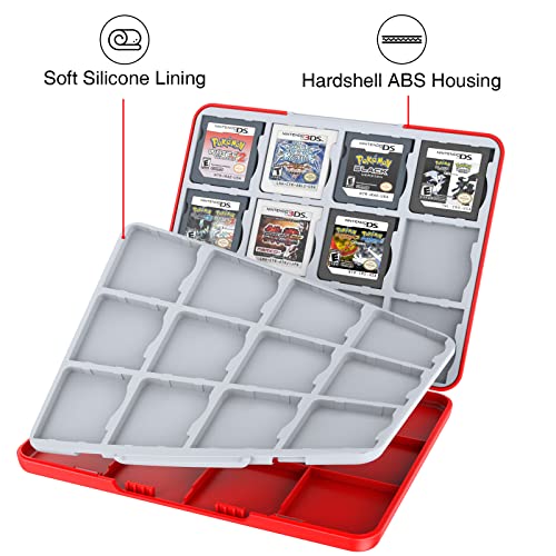 HEIYING Game Card Case for Nintendo 3DS 3DSXL 2DS 2DSXL DS DSi,Portable 3DS 2DS DS Game Cartridge Holder Storage with 24 Game Card Slots.
