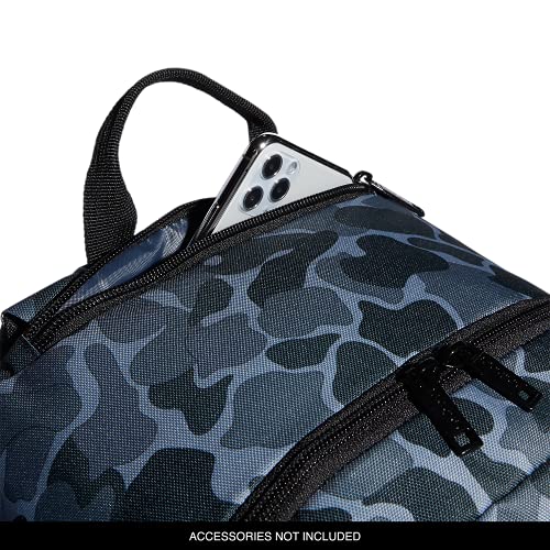 adidas Classic 3-Stripe Durable Backpack Student Athletic Sport Laptop Book Bag Discontinued, Nomad Camo Grey/Black/4.0, One Size