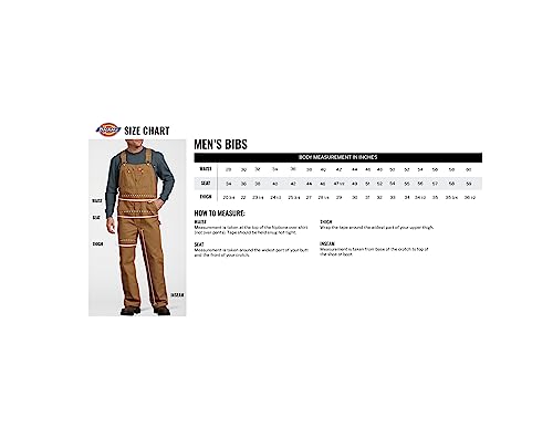 Dickies mens Painters Bib overalls and coveralls workwear apparel, White, 34W x 30L US