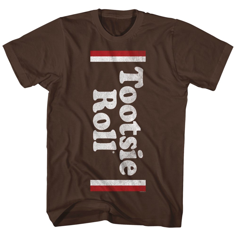 Tootsie Roll Chocolate Flavored Candy Caramel Taffy Logo Adult T-Shirt Tee