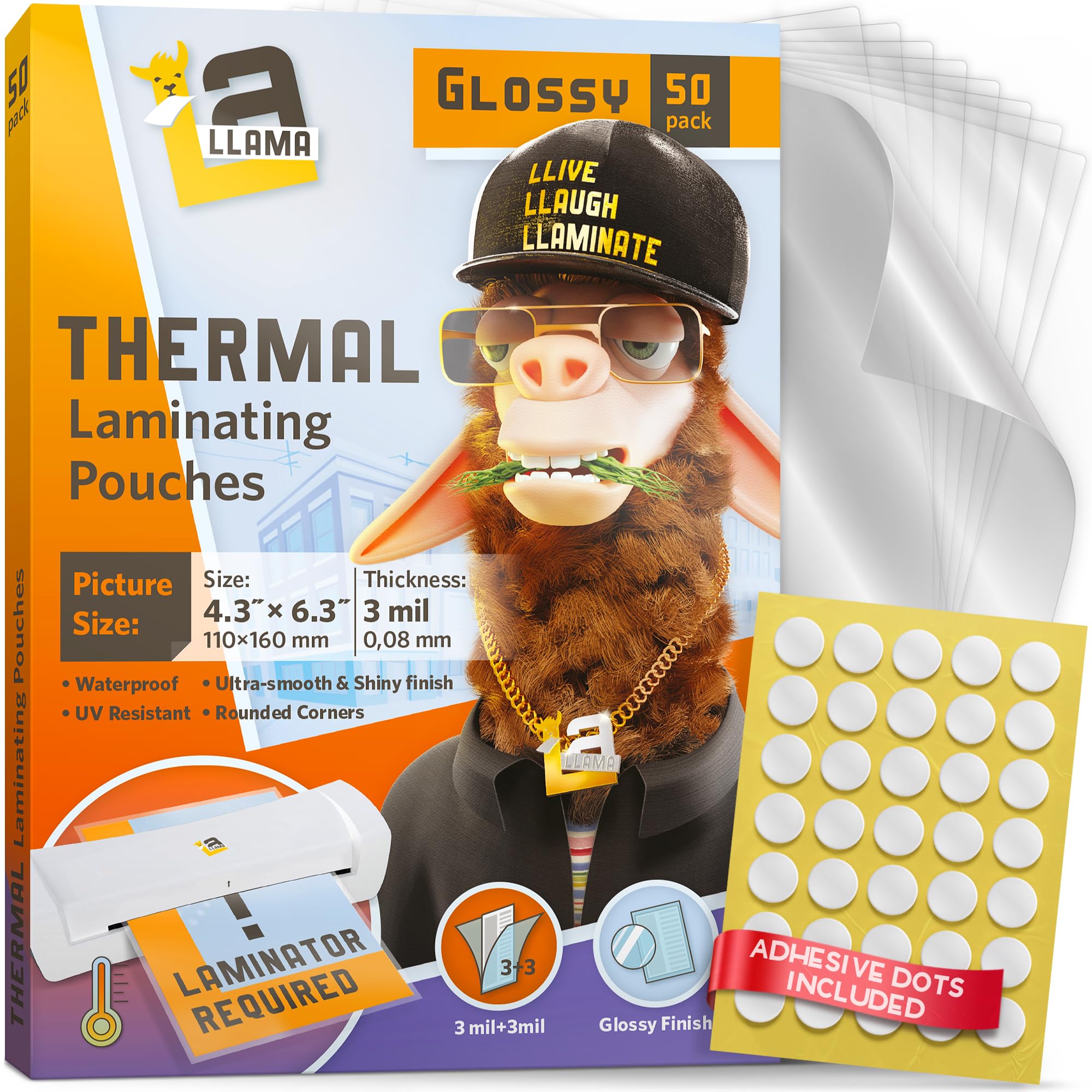 Thermal Laminating Pouches, 9 x 11.5 Inches, 3 Mil Thick, 30 Pack, Suited for Letter Size Laminating Sheets 8.5 x 11